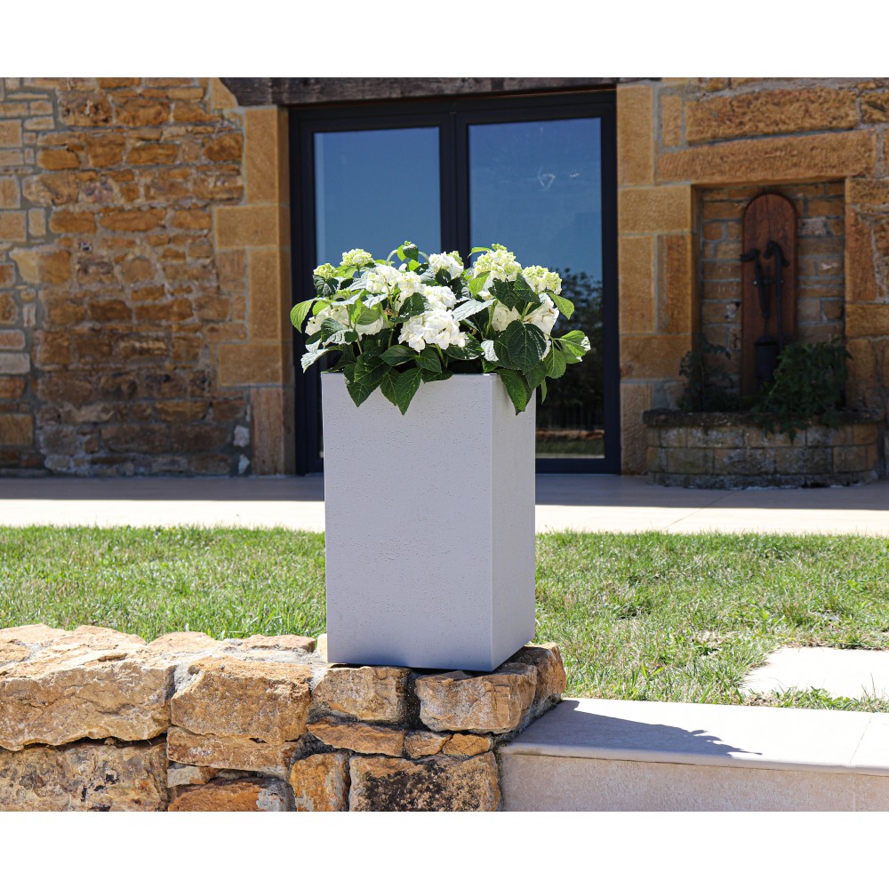 Pot carré haut Basalt'UP - 36 L EDA PLASTIQUES | Bricozor