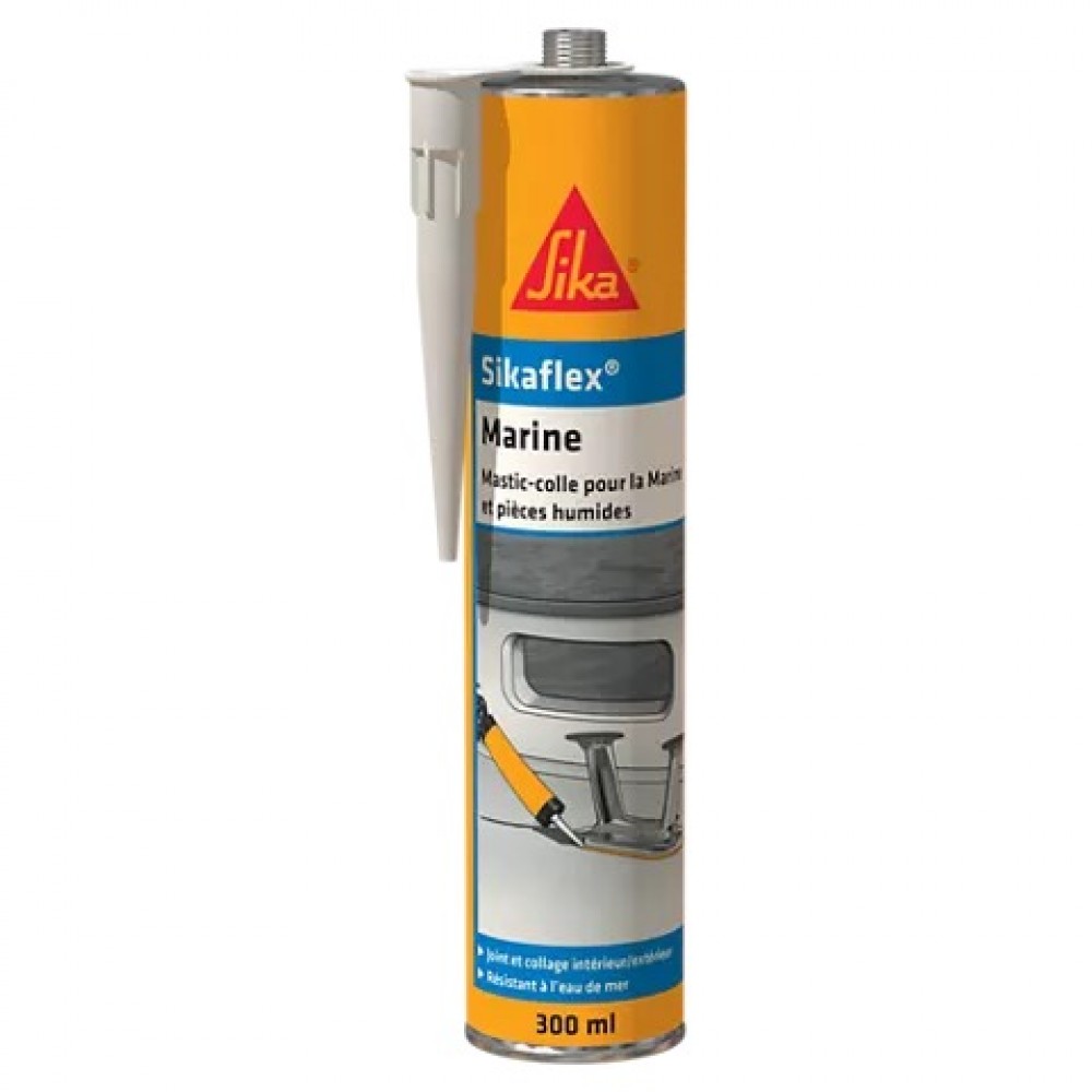 Mastic-colle spécial bateau SIKAFLEX MARINE polyuréthane 300 ml - noir ...