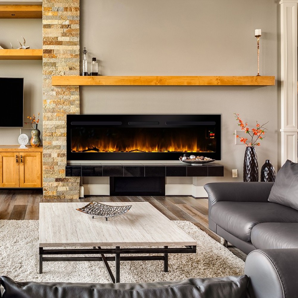 Cheminée électrique design à encastrer - 152 cm - Elysée 3XL CHEMIN ...