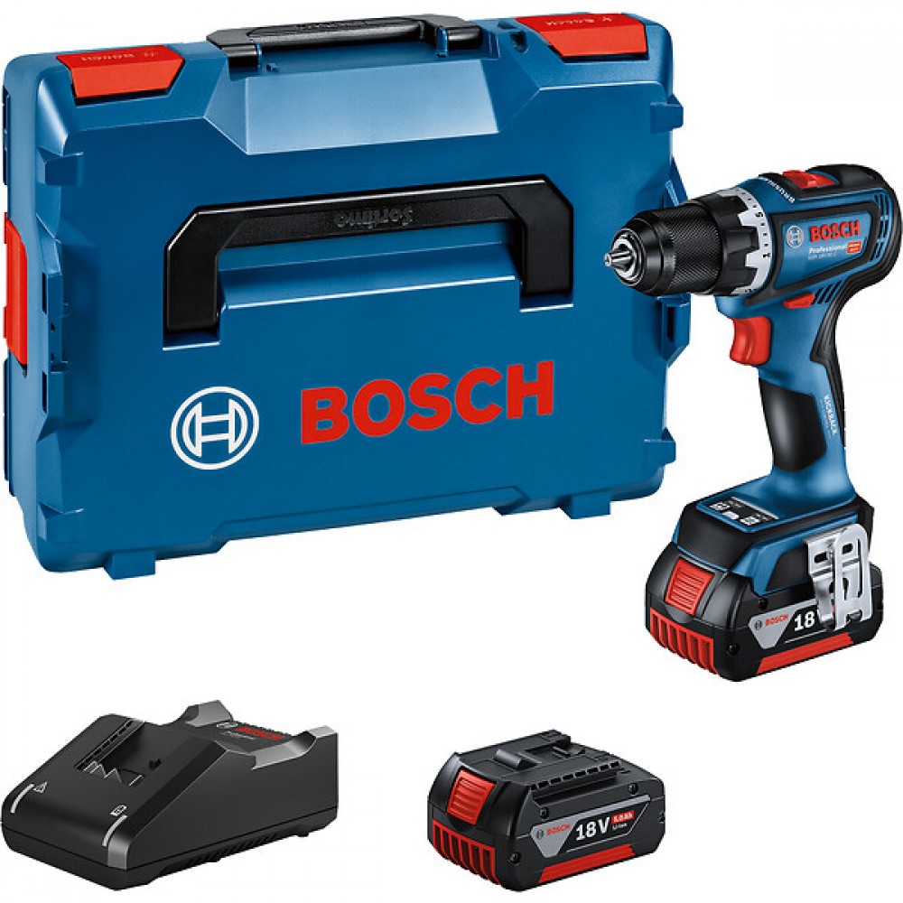 Perceuse visseuse sans fil 18V - GSR 18V-90C 4Ah ProCore GAL 18V-40 + coffret L-Boxx BOSCH ...