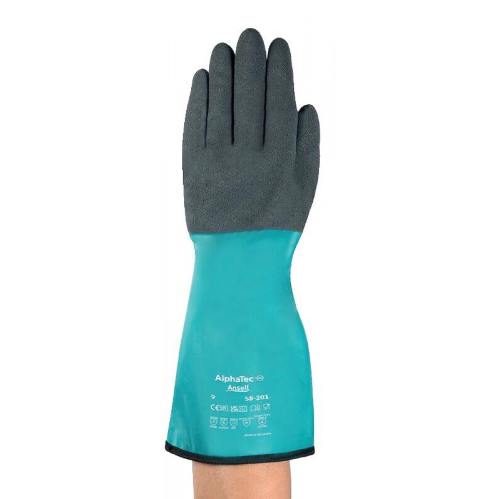 Gants de protection chimique en nitrile ALPHATEC® 58-201 - 6 paires ANSELL | Bricozor