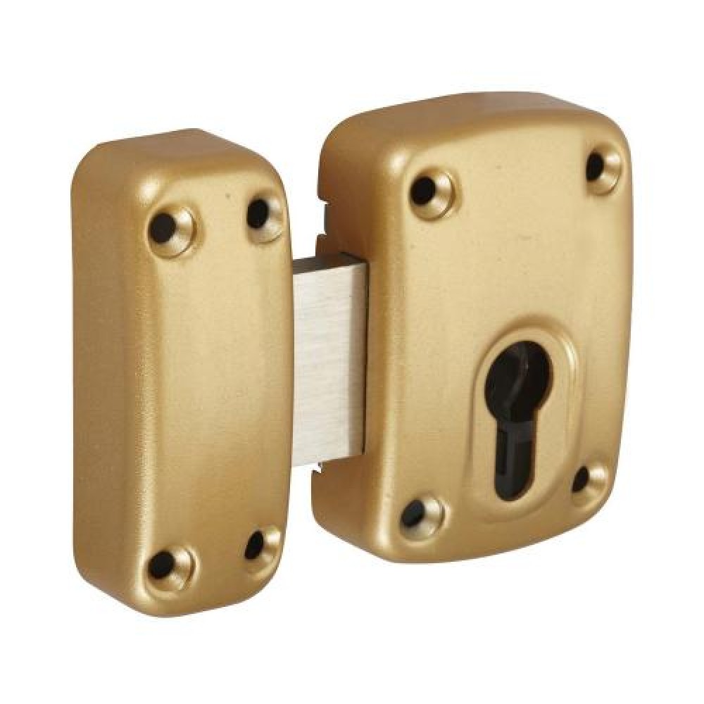 Verrou - en applique - coloris bronze - Basik ABUS | Bricozor