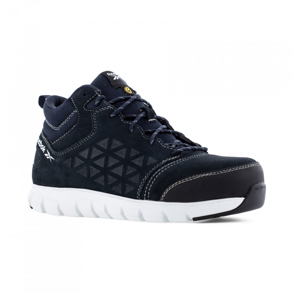 Baskets de sécurité hautes EXCEL LIGHT S3 SRC ESD – bleu navy Reebok ...