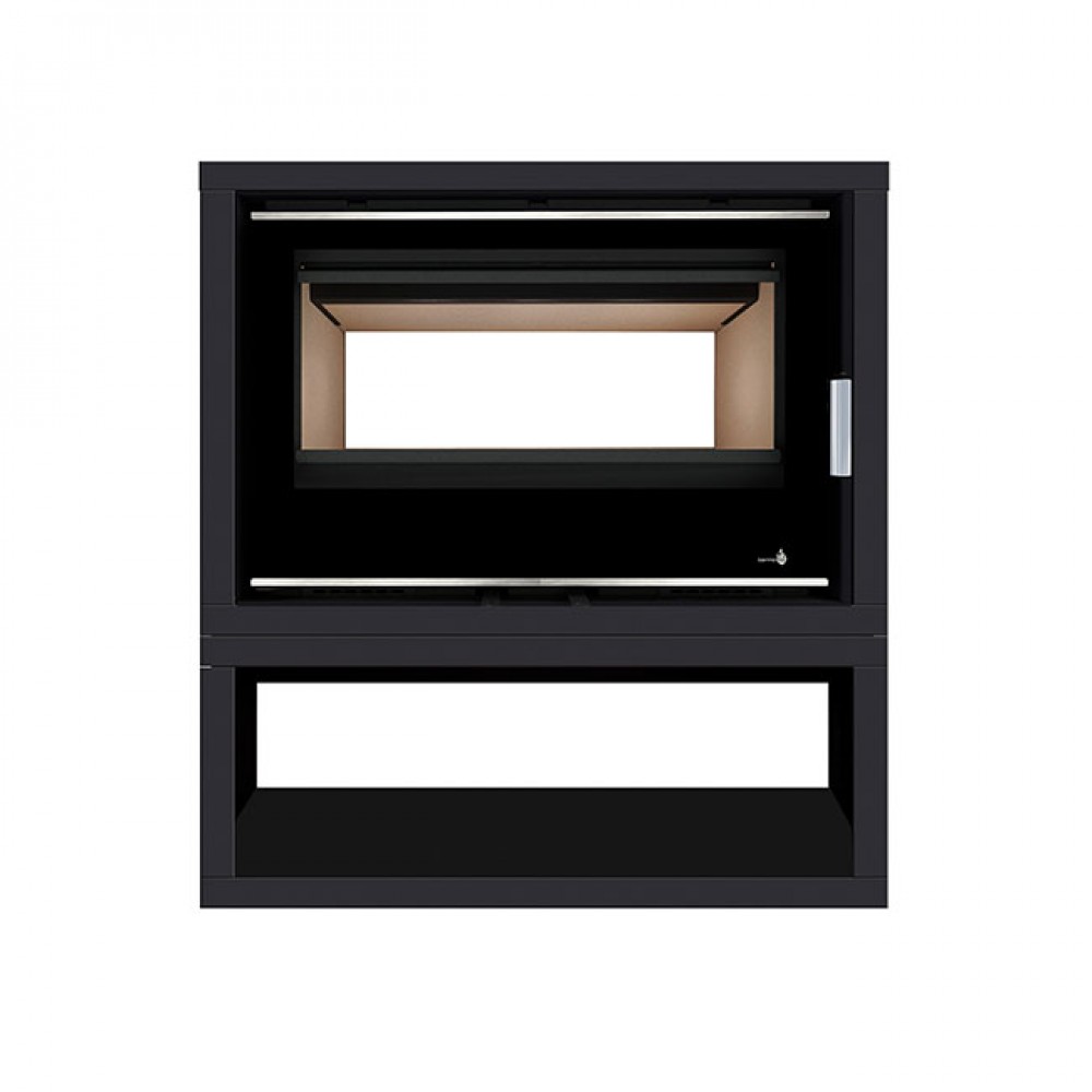 Poêle à bois double face avec range-bûche - SL-895-S-DF-BOX Portimao ...