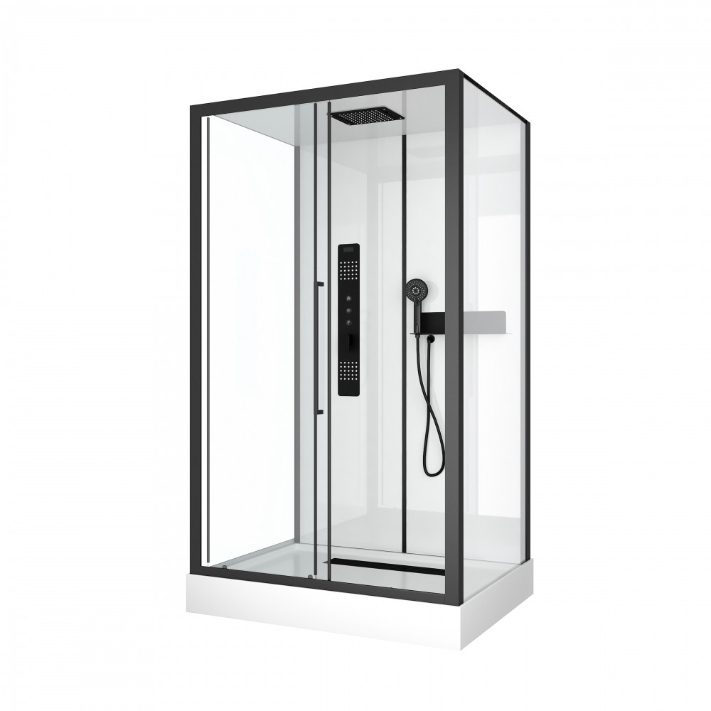 Cabine de douche hydromassante 115x90 cm Urban 2 - porte coulissante ...