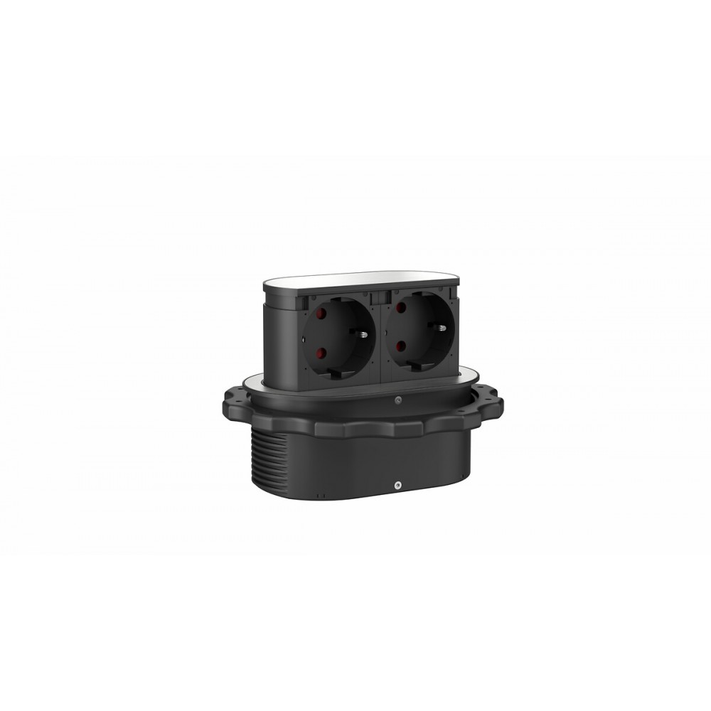 Bloc multiprise encastrable 2 prises 2P+T Piccolino SYNERCIA | Bricozor