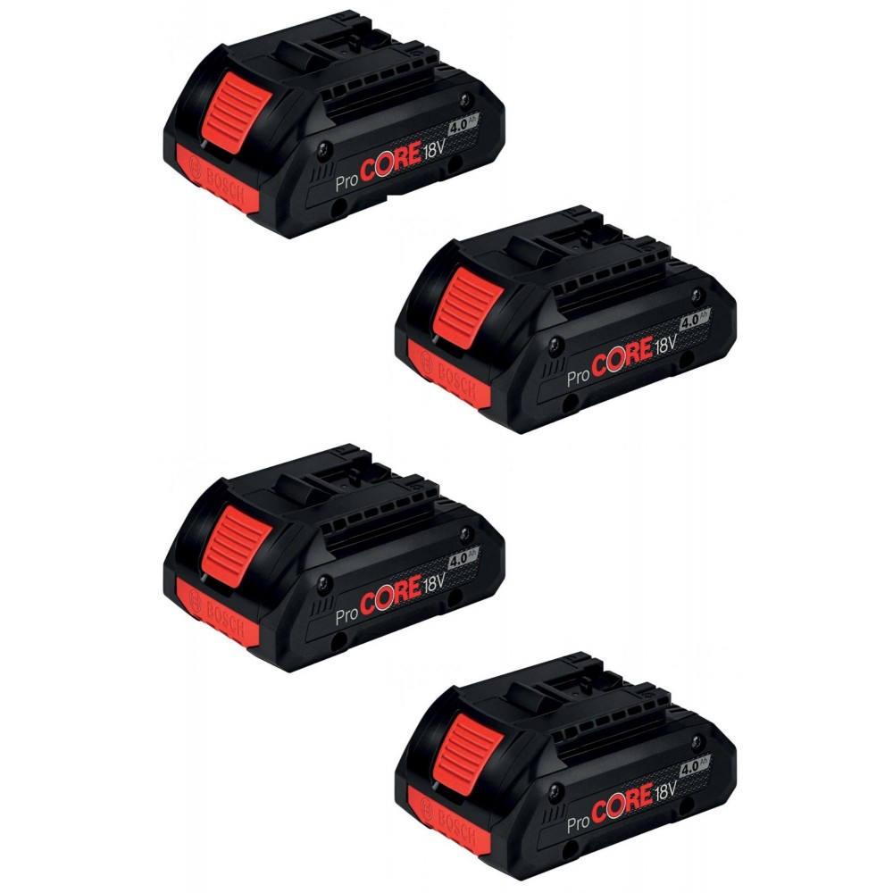 Lot de 4 batteries Pro Core 18V- 4Ah - 1600A016GB BOSCH | Bricozor