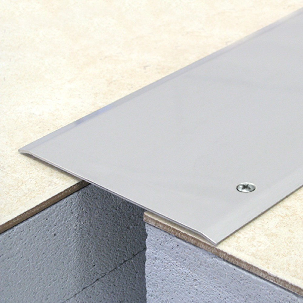 Couvre-joint de sol à visser en inox brut 160x2000 mm DINAC | Bricozor