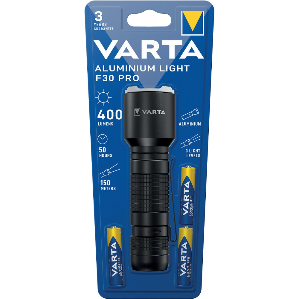 Lampe torche Varta Aluminium Light F30 Pro VARTA | Bricozor