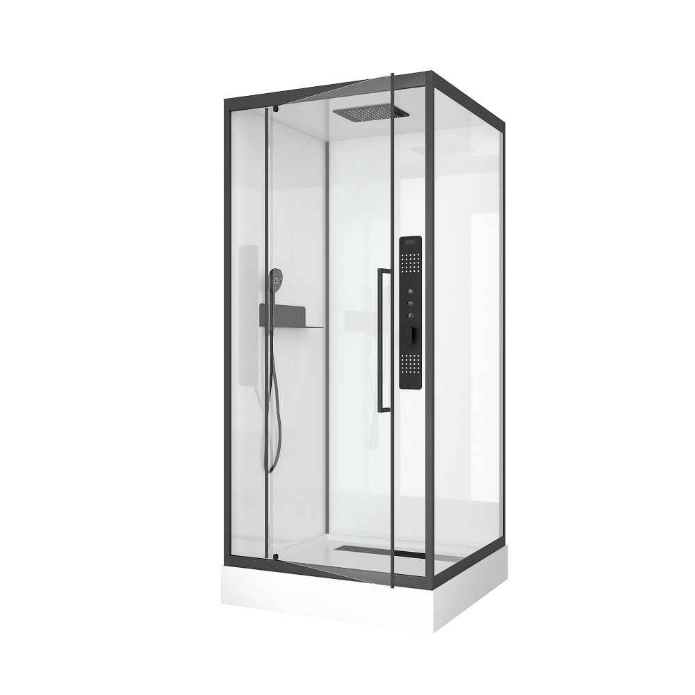 Cabine de douche hydromassante 90x90 cm Urban 2 - porte pivotante ...