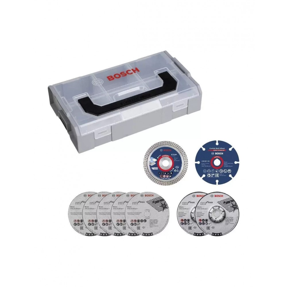 Mallette mini L-Boxx + 9 disques diamètre 76 mm pour meuleuse GWS 12V-76 BOSCH | Bricozor