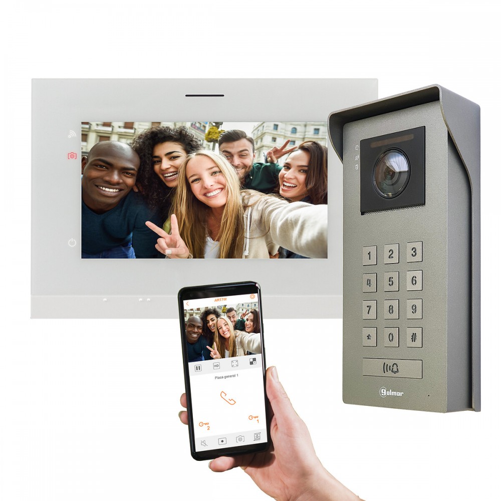 Kit portier vidéo 1 appel avec moniteur vidéo Wifi - Soul Access GOLMAR ...