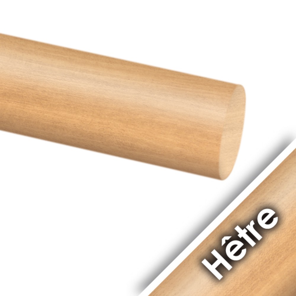 Main courante ronde en bois - diamètre 42 millimètres Design Production ...