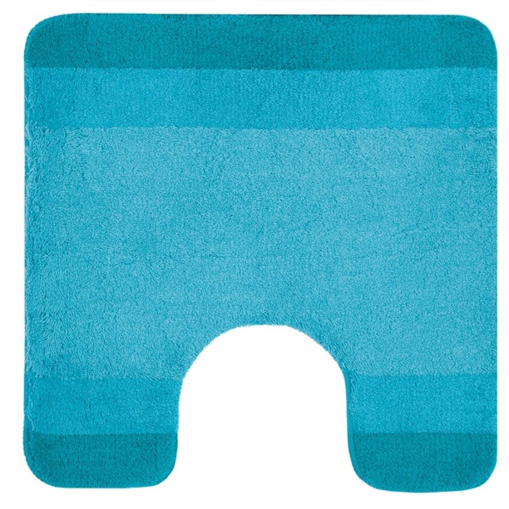 Tapis de WC - 55x55cm - Bleu Turquoise - Microfibre - antidérapant ...