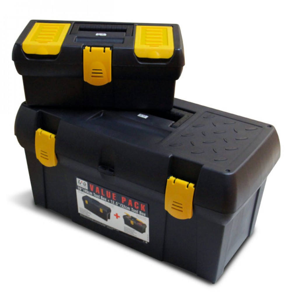 Lot de 2 boites à outils 49 et 32 cm Zag déstockage | Bricozor