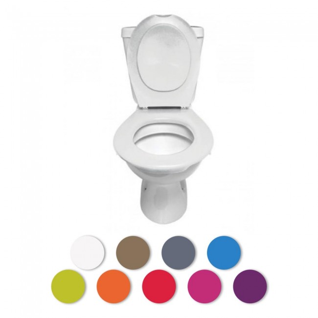 Lunette et abattant WC clipsable - Gris PAPADO | Bricozor
