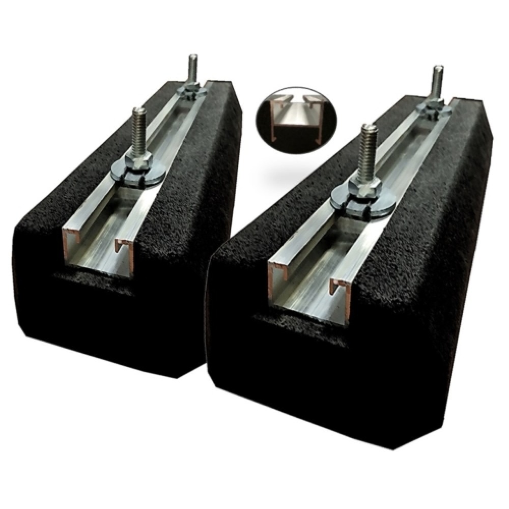 Supports de sol - 400 mm - charge max 300 kg - 1 paire - Mini Rubber ...