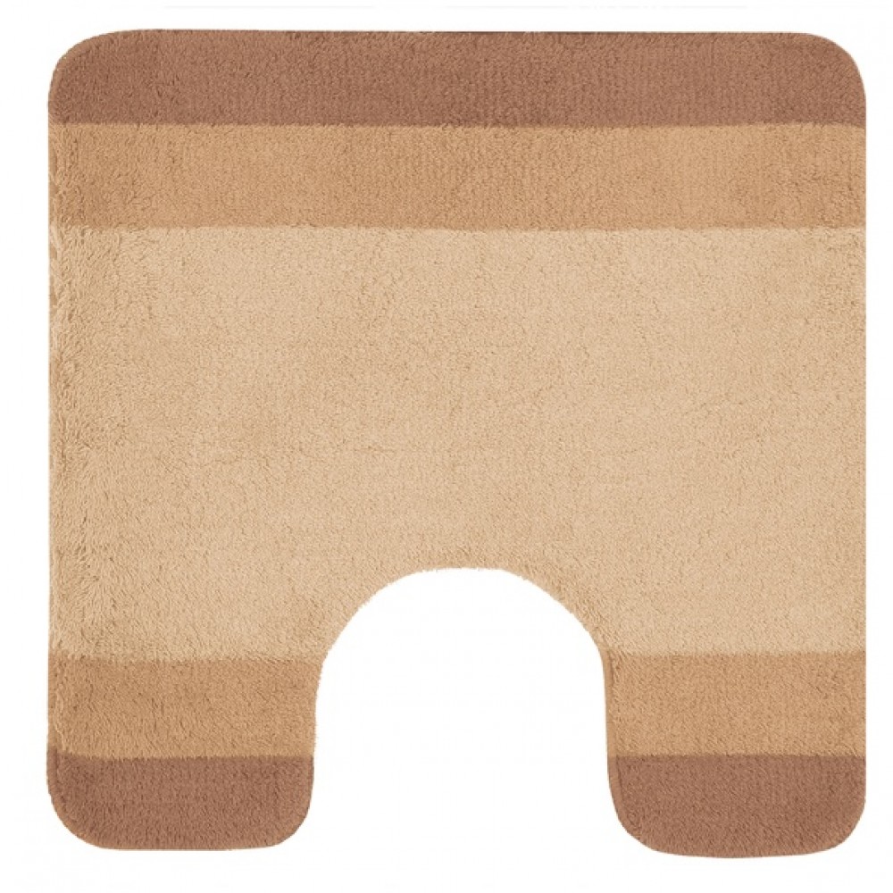 Tapis de WC - 55x55cm - Beige - Microfibre - antidérapant - Balance ...