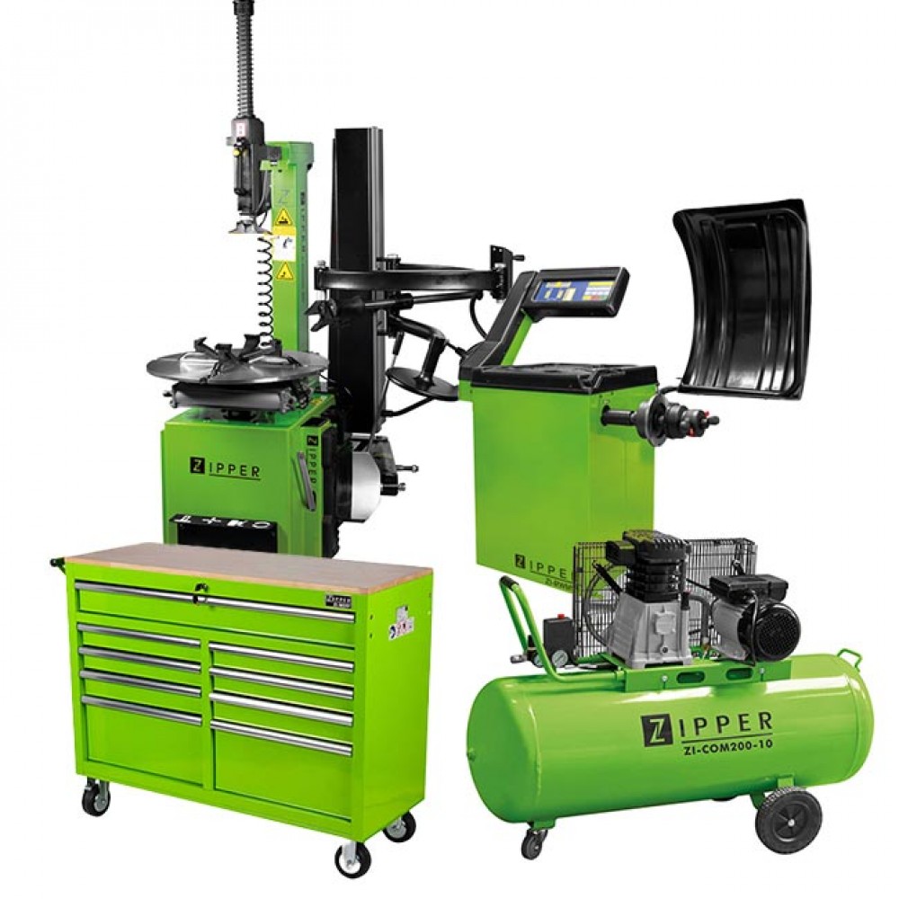 Pack démonte pneu + équilibreuse + servante d'atelier + compresseur ...