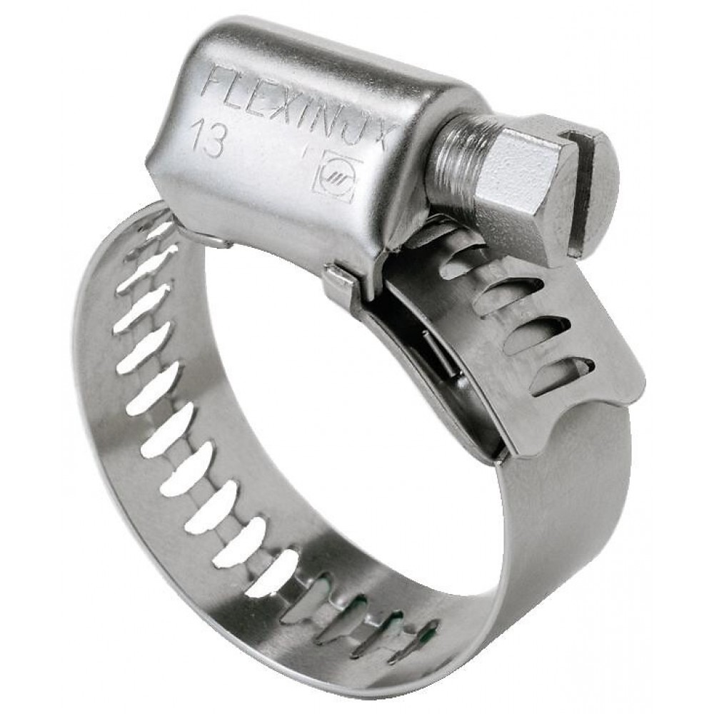 Colliers de serrage inox W4 bande ajourée - largeur 13 mm - x15 ou 20 ...
