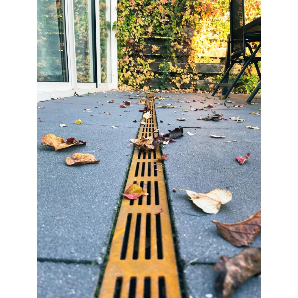 Caniveau d'extérieur avec grille A15 - différentes finitions - Slimline ...