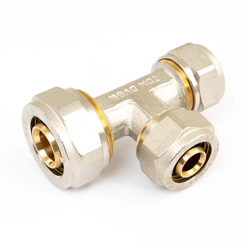 Té réduit à compression pour tube multicouche - diamètre 20-16-16 mm BOUTTÉ | Bricozor