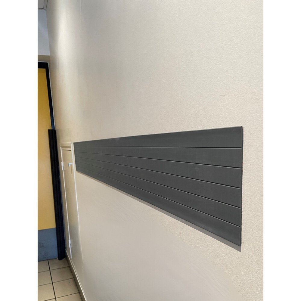 Lisse de protection murale fine striée - 10m x 180mm - gris WATTELEZ ...