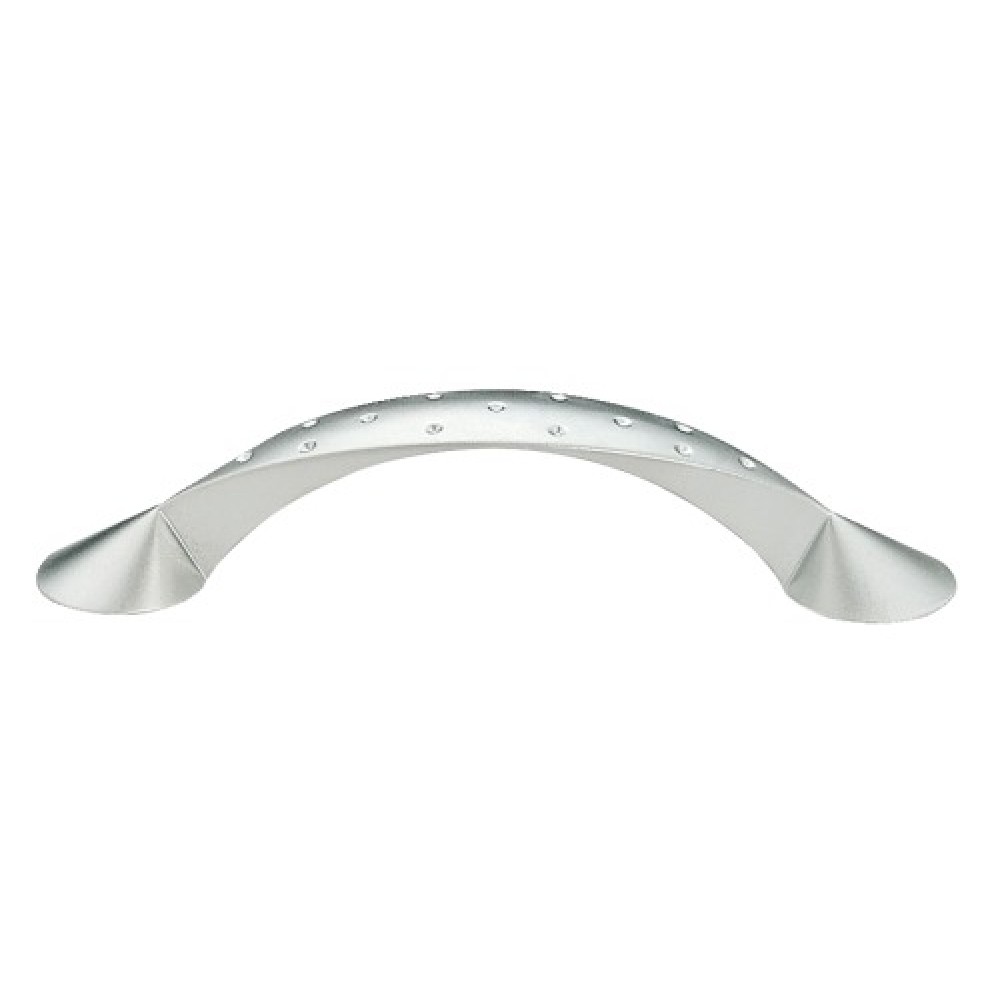 Poignée de meuble - style courbe avec perforations - chromé mat CADAP ...