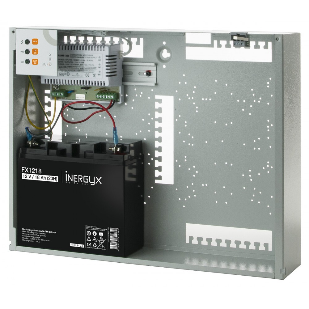 Alimentation en coffret métal ACM1 230V AC 12V DC pour 1 carte Izyx ...