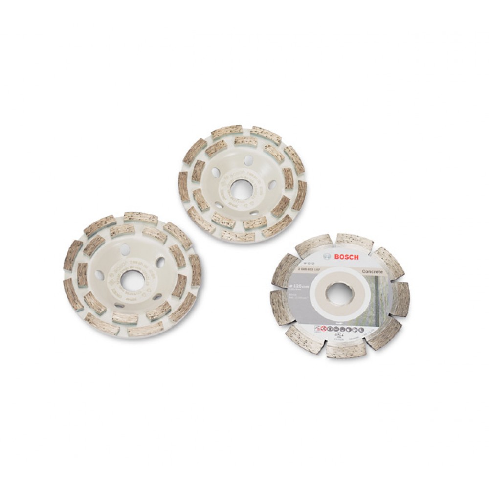 2 disques diamants à surfacer pour béton + 1 disque diamant - Ø 125 mm ...