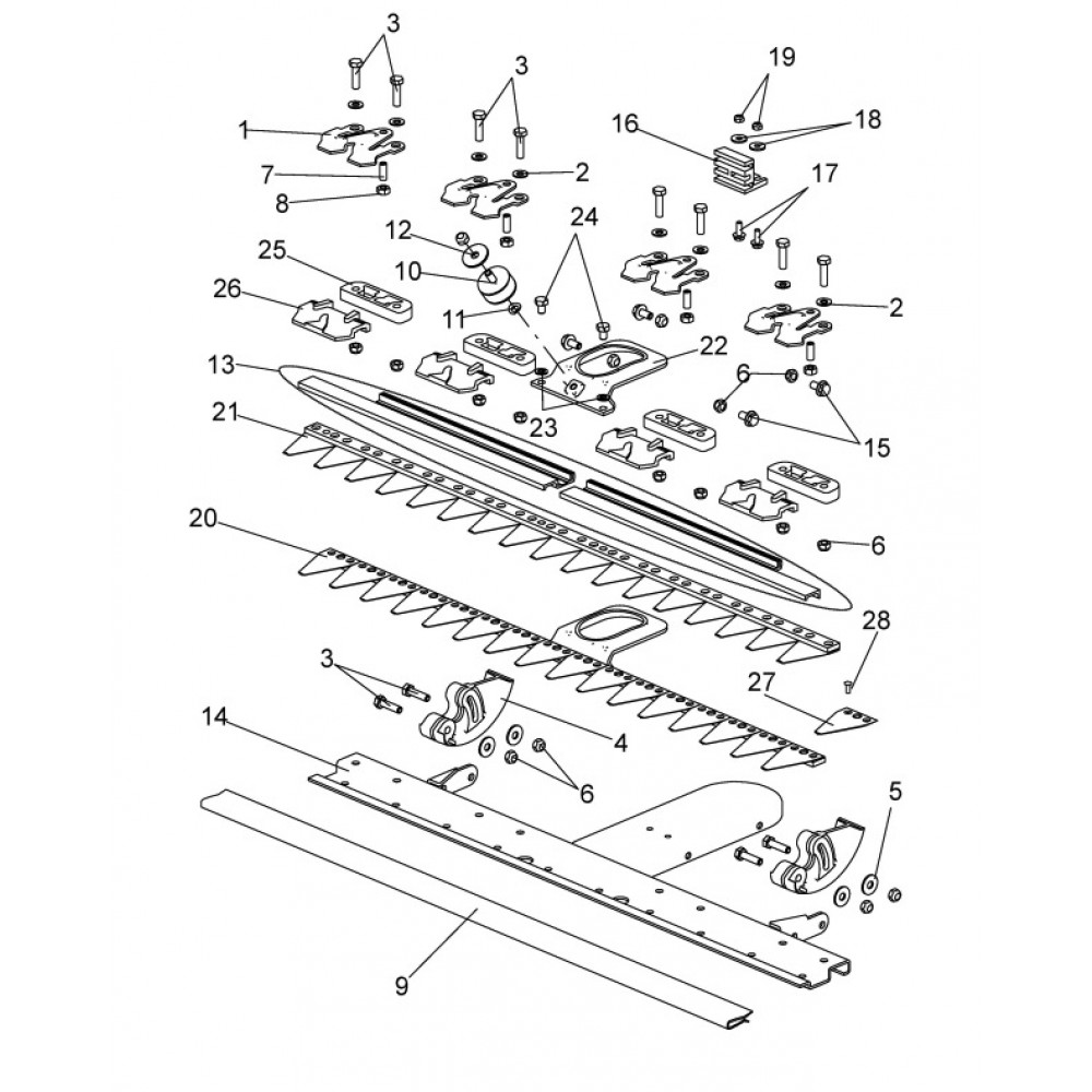 Pièces détachées pour la faucheuse P55 - éclaté n°1 EUROSYSTEMS | Bricozor