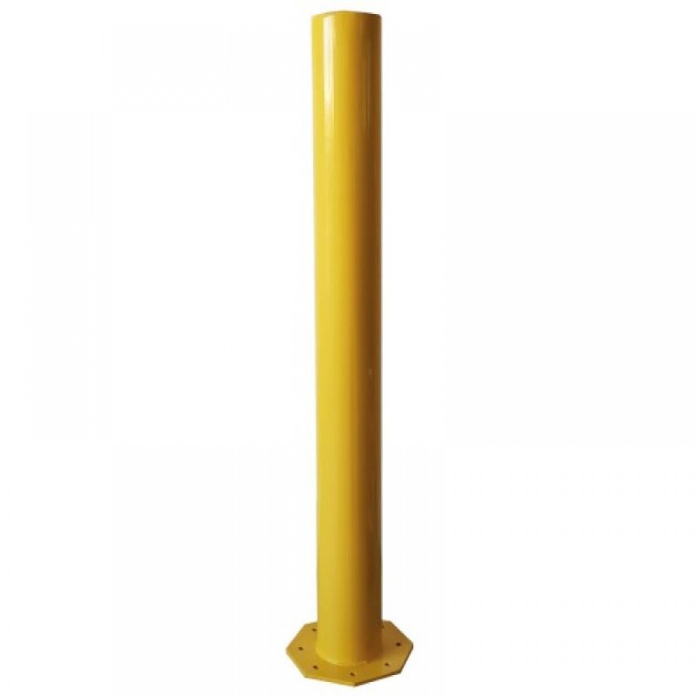 Poteau de protection - porte ou portail - en acier - jaune VISO | Bricozor