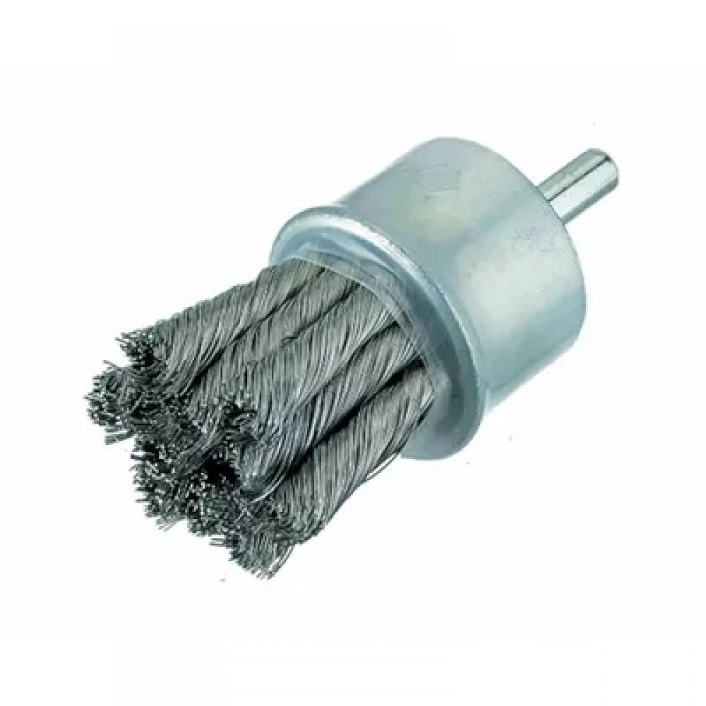 Brosse pinceau à extrêmités nouées sur tige en acier torsadé - par 12 ...