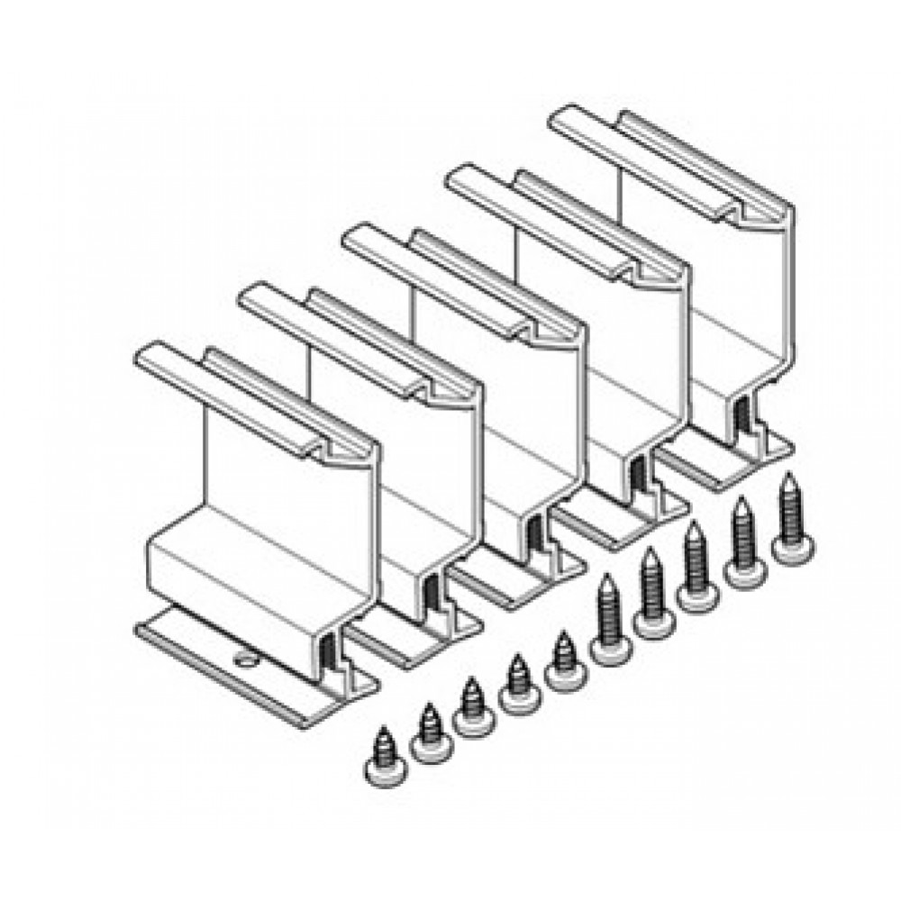 Jeu de fixation pour cache-rail de finition - volet Frontslide 60A HAWA ...