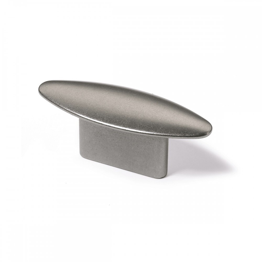 Poignée de meuble Meduno aspect étain - 80 x 29 mm - H 27 mm - par 4 ...