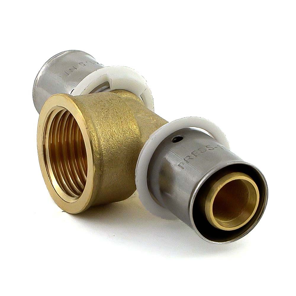 Té à sertir PER diamètre 16 mm avec sortie au centre à visser F15x21 ...