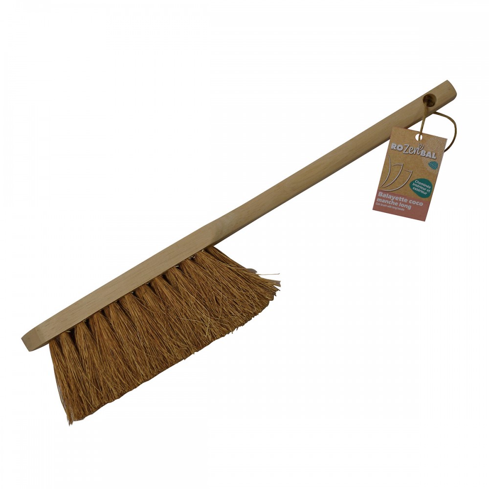 Balayette coco manche en bois pour intérieur et extérieur BRICOZOR ...