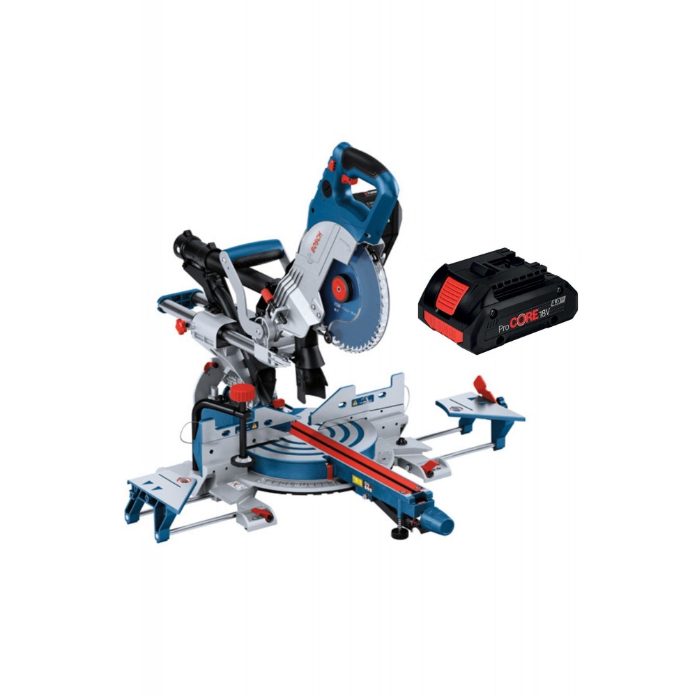 Scie à onglet sans fil 18V - Bi-turbo - Ø216 mm - GCM 18V-216 DC + 1 ...