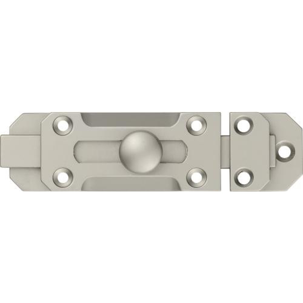 Targette à pêne plat et bouton rond - 70mm - nickelé mat ABUS | Bricozor
