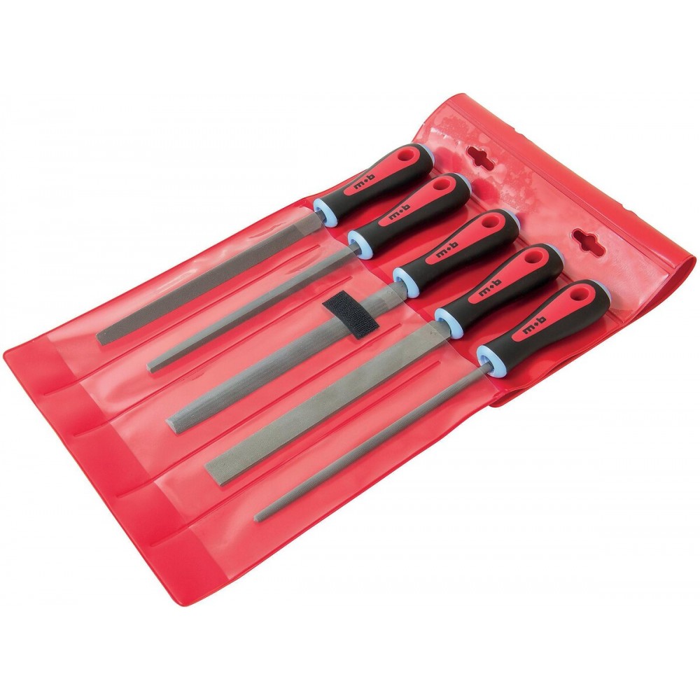 Jeu de 5 limes bi-matière mi-douce - 200 mm 8" MOB | Bricozor