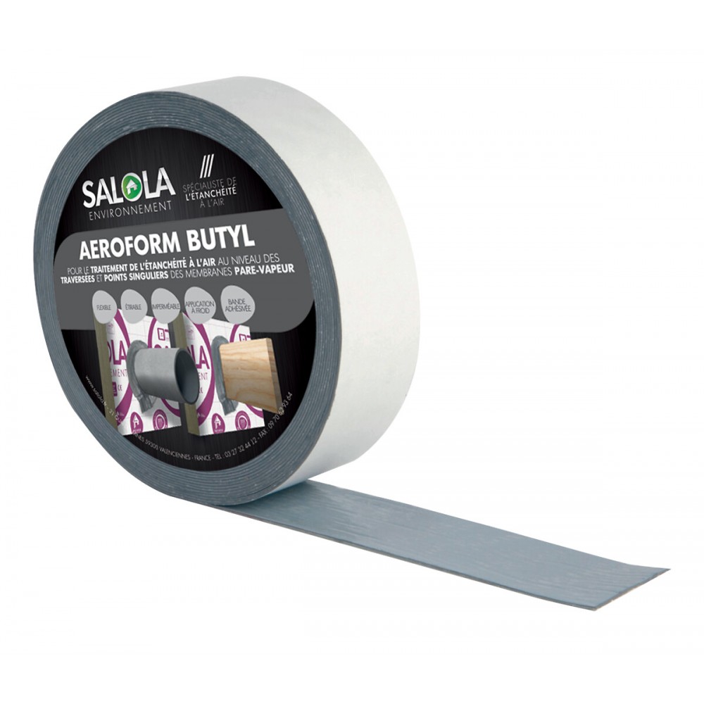 Adhésif flexible étirable imperméable - AEROFORM BUTYL - 100 mm x 15 m ...