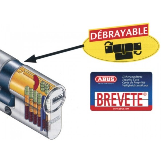 Cylindre varié débrayable nickelé – EC-S ABUS | Bricozor
