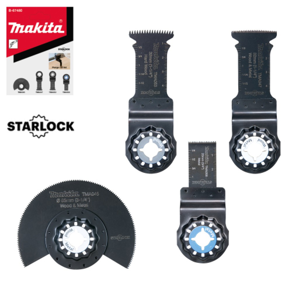 Ensemble 4 accessoires pour bois et métaux STARLOCK MAKITA | Bricozor