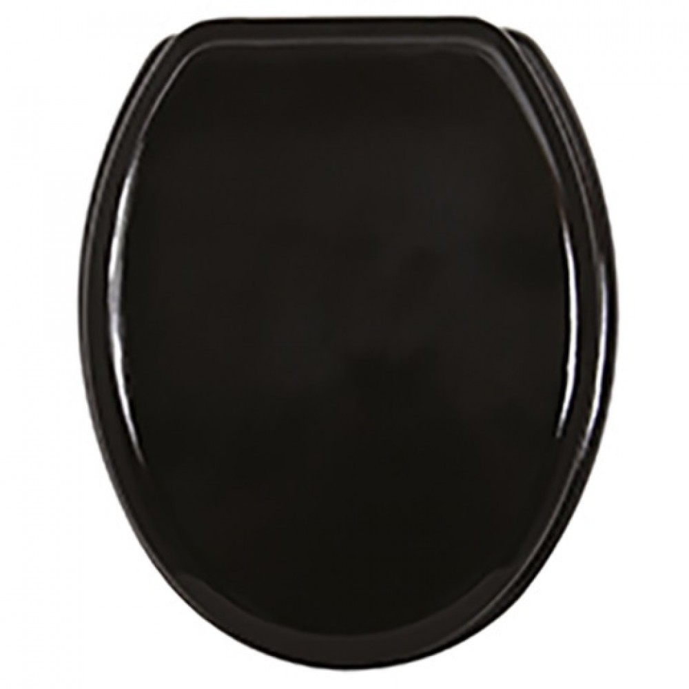 Abattant WC - MDF - Charnières Inox - Noir MSV | Bricozor