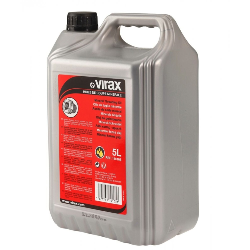 Huile de coupe minérale - bidon de 5L - 110105 VIRAX | Bricozor