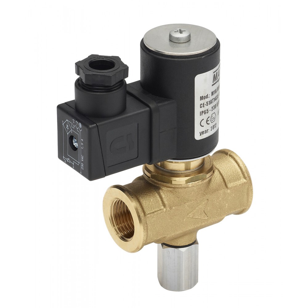 Électrovanne double-femelle cylindrique à réarmement manuel FAVEX ...