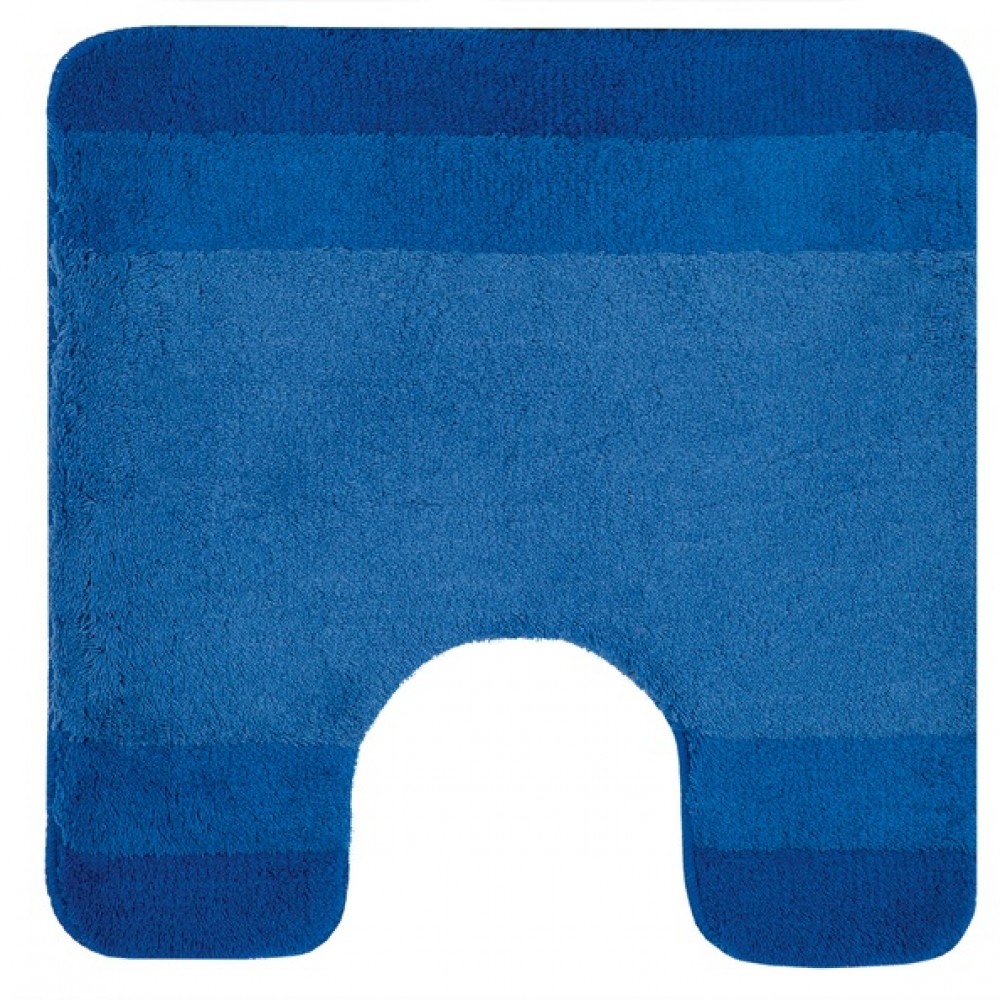 Tapis de WC - 55x55cm - Bleu - Microfibre - antidérapant - Balance ...